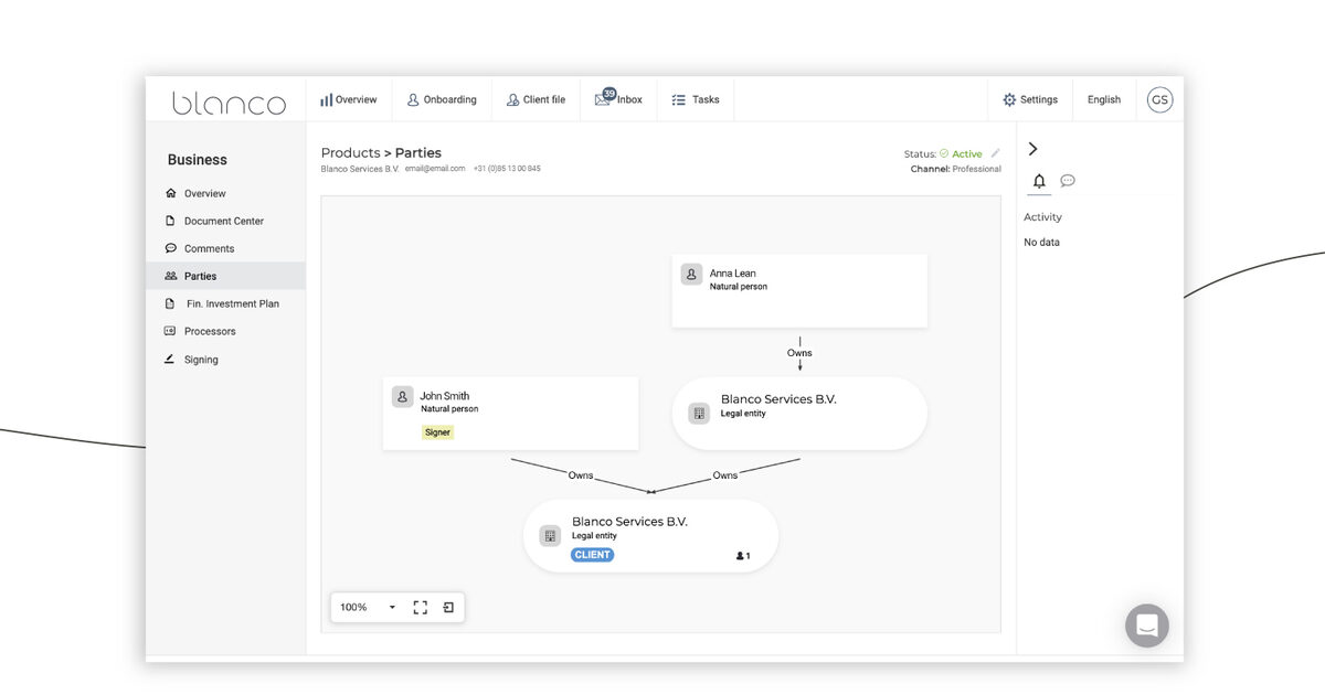 Client File UX/UI makeover • Blanco